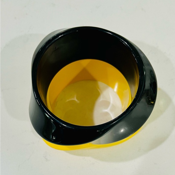Estate | Jewelry | Vintage 2 Wide Freeform Asymmetrical Glossy Black ...